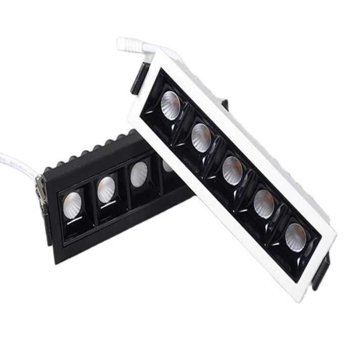 SPOTS,WHITE-10W-Black--Bande lumineuse led pour plafond, lumière à ...