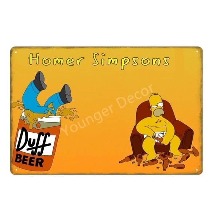 Affiche en métal pour Duff Beer,signes en métal pour alcool,Plaque ...