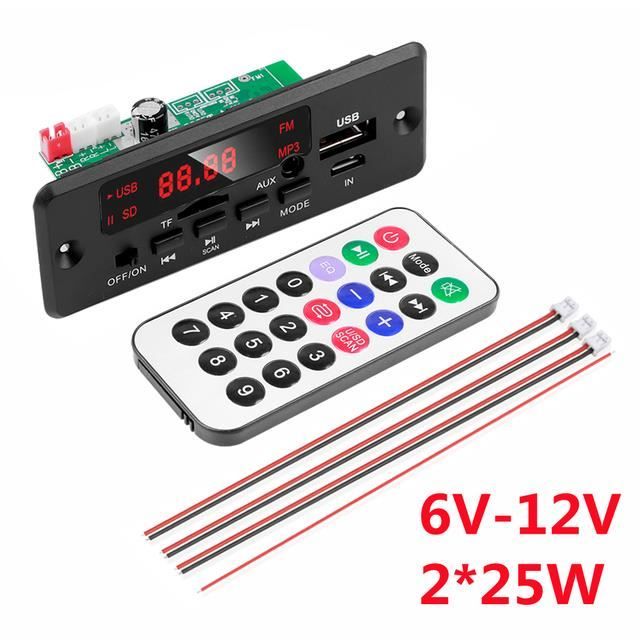 LECTEUR MP3,6V-12V--Carte Décodeur Mp3 2x25w, Amplificateur 6v-12v ...