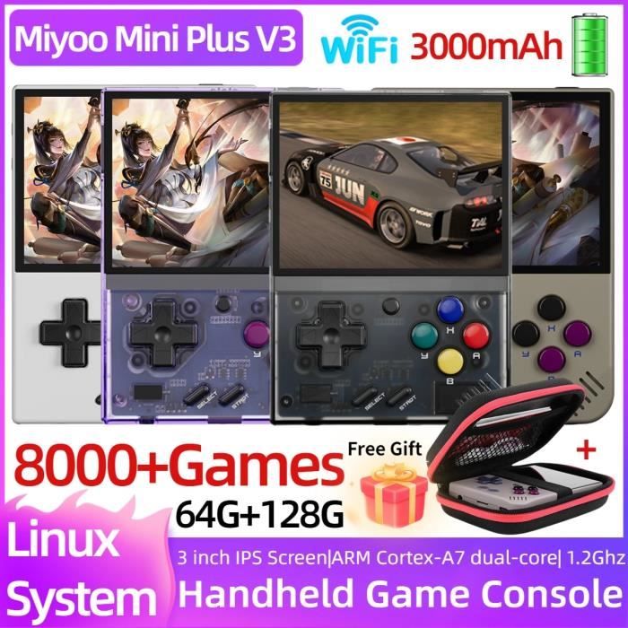 Blanc 64g - Console de jeu rétro Ata Yoo Mini Plus V3, 3.5 pouces, IPS ...