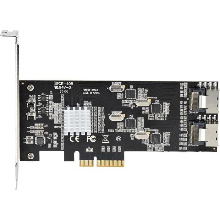 Carte Contrôleur Sata Pcie 8 Ports - Carte Sata Pci Express 6Gbps 4 ...