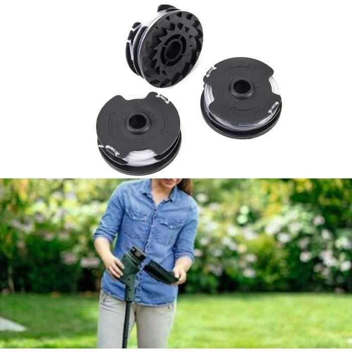 Lot de 3 bobines de fil de rechange pour débroussailleuse sans fil ...