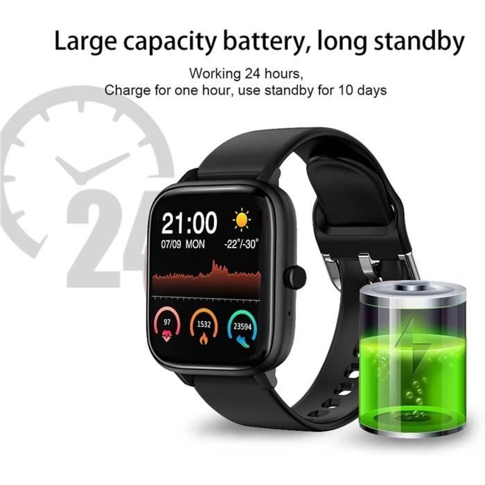 Montre Connectée Smart Watch Hommes Femmes Étanche Cardiquer La ...