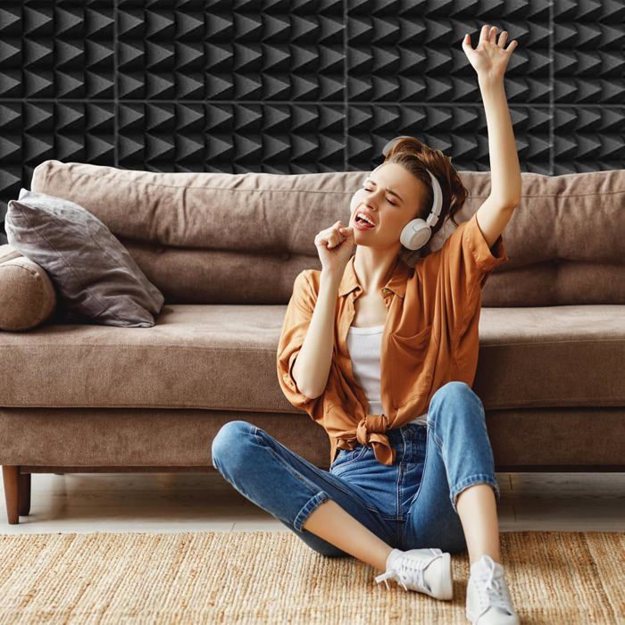 Panneaux acoustiques autocollants - SIGHTMARK - Lot de 12 - 30x30 cm ...