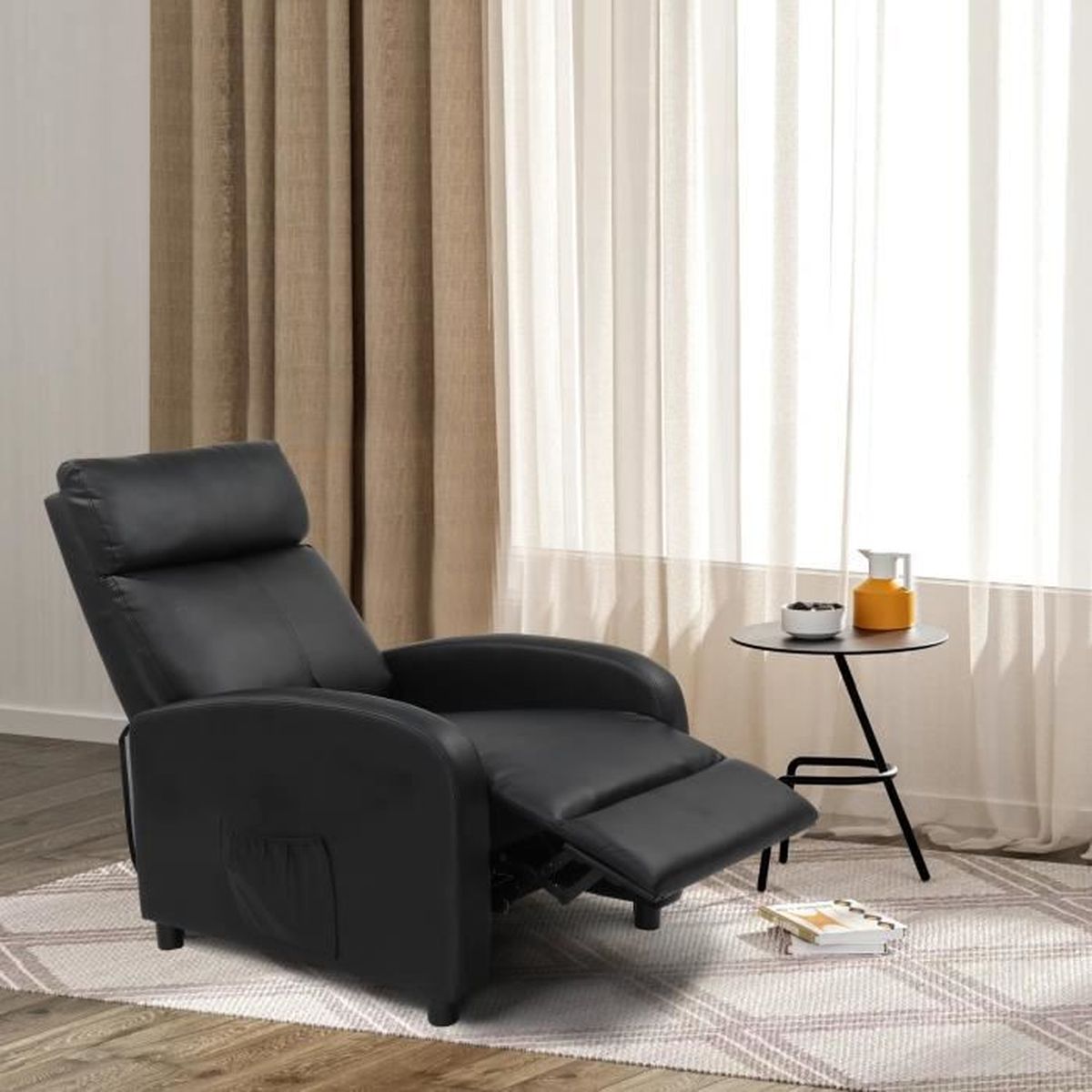 Fauteuil Inclinable De Massage Et Chauffant Fauteuil De Relaxation Pu