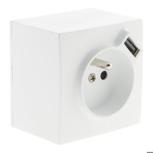 Prise électrique avec USB et pose en saillie - Cdiscount