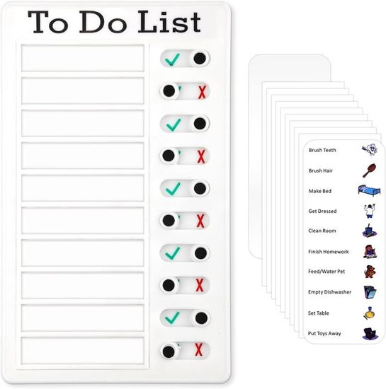 Tableau De Routine Glissant,Liste De Contrôle Des Tâches Avec Feuille ...