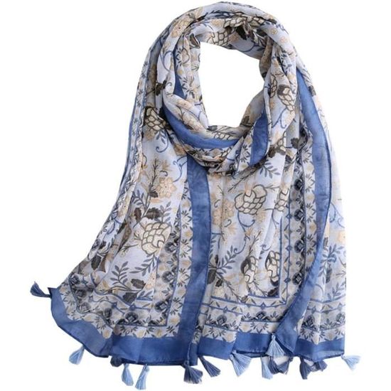 Echarpe Grand Plaid Chale Cachemire Élégant Foulards Hiver Tissu Gland ...