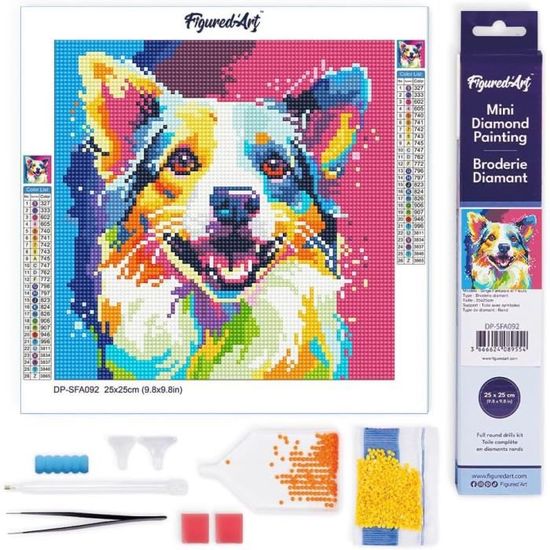 Figured‘Art Mini Diamond Painting Broderie Diamant 25X25Cm Toile ...