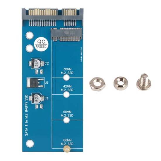 FAR carte controleur sata NGFF M.2 vers SATA Riser Carte Adaptateur Convertisseur carte Blue ...