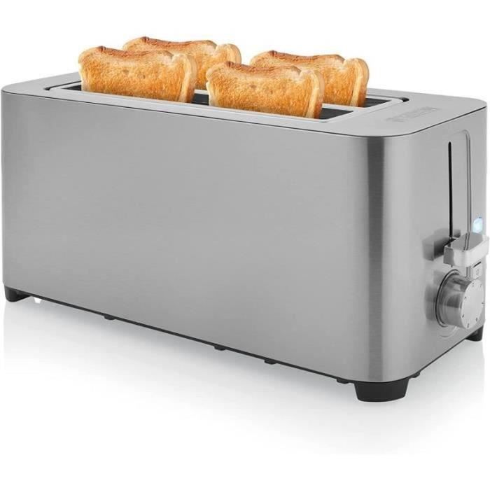 Grille-pain steel toaster 2 long slot - 1 050 w - fonctions ...