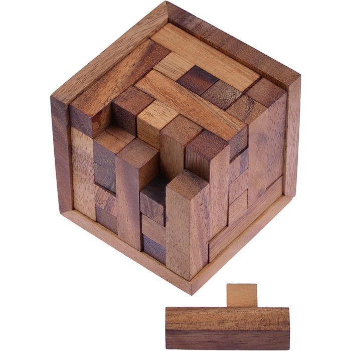 Puzzle 3D avec Cadre en Bois 125 Pièces | Jeu de Réflexion et d'Énigmes ...