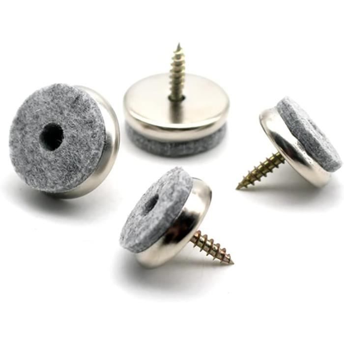 Lot De 50 Patins En Feutre Pour Chaise - Diamètre : 18-20-22-24-28 Mm ...