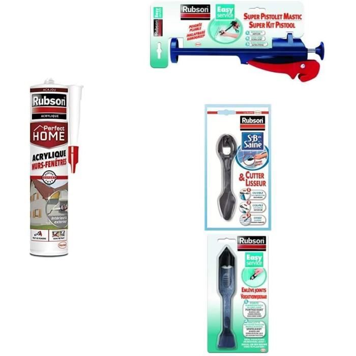 Mastic Perfect Home Universal Multi-Applications Acajou 280 ml inclus Pistolet Mastic enlève ...