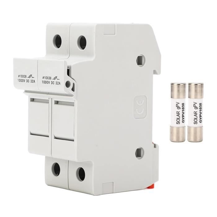 Porte-Fusible 2P 32A 1000Vdc Pv Dc Avec Fusible Pv 30A Protection ...