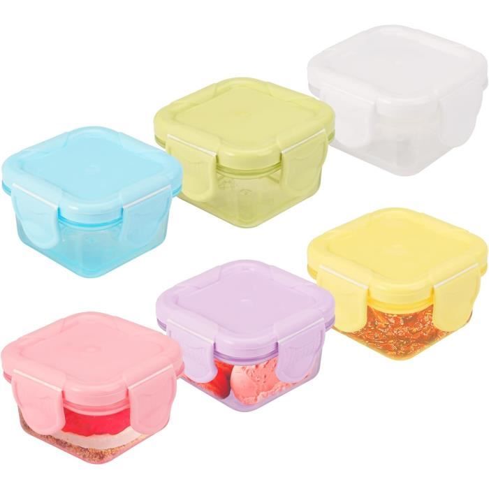 6 Petits Récipients Alimentaires, Petit Récipient En Plastique Avec ...