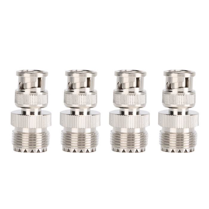 Fdit connecteur coaxial 4 pièces BNC mâle à UHF femelle RF connecteur ...