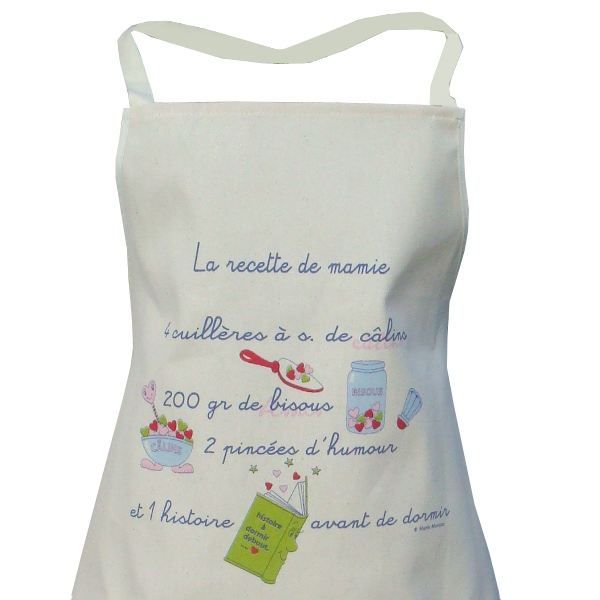 Tablier La recette de Mamie - Cdiscount Maison