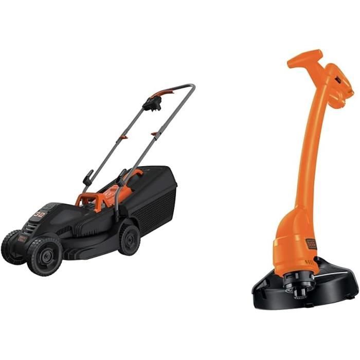 BLACK+DECKER Tondeuse Filaire 1000W, Tondeuse à Gazon Electrique 32 cm ...