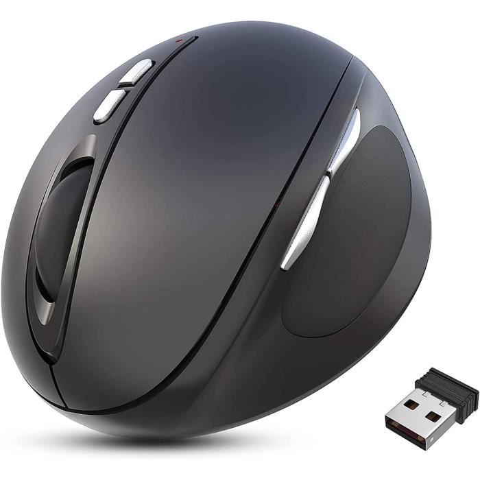 Souris Verticale,Ergonomique Verticale Souris Sans Fil 2.4G,Cadeau De ...