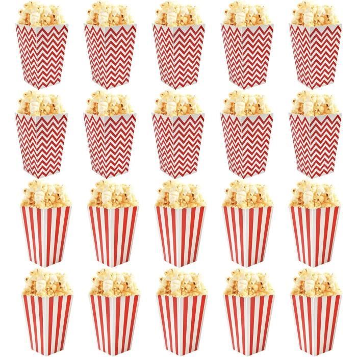 Popcorn Boîtes 20 Pièces Boite Pop Corn Carré Petit Motif Ondulé ...