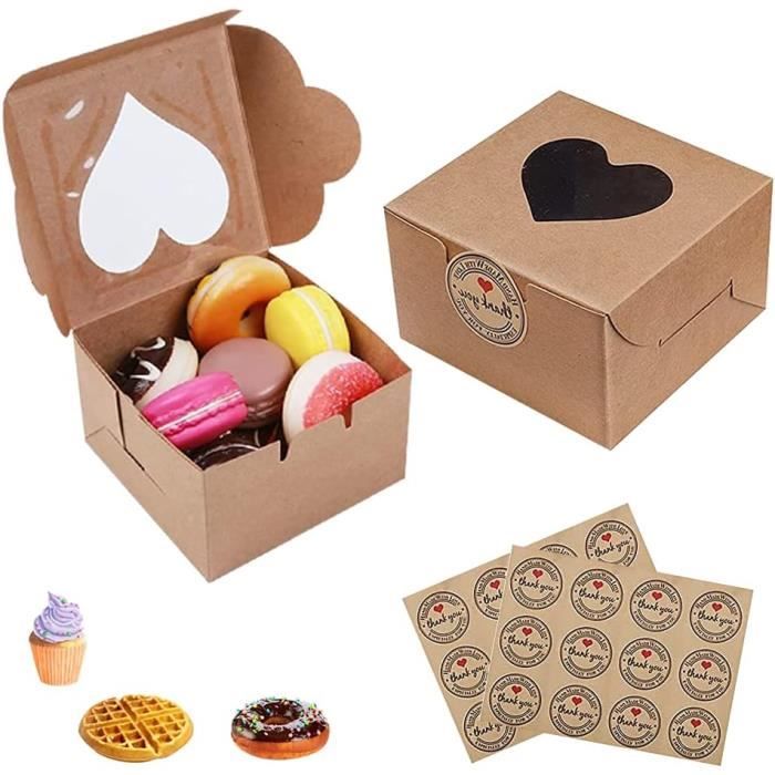 20 Pièces Boite Pour Gateau En Carton, Boite Patisserie Carton, Boite ...