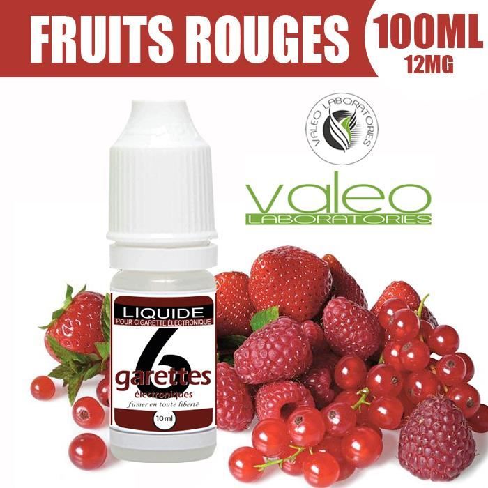 E LIQUIDE 100ML – FRUITS ROUGES 12mg DE NICOTINE - 6GARETTES ...