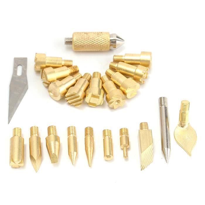 Ywei kit 22pcs Embout Pointe A Pyrograver Graver Pyrograveur Brûlant ...