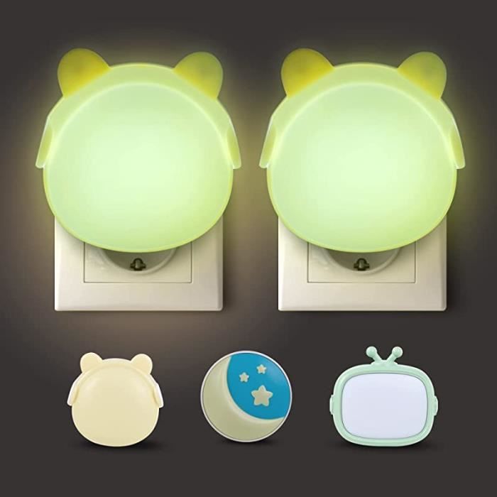 LED Veilleuse Enfant,Prise Électrique avec Capteur Lumière, On/Off ...