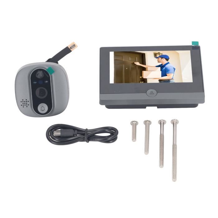ZJCHAO sonnette de porte visuelle intelligente Visionneuse de Porte ...