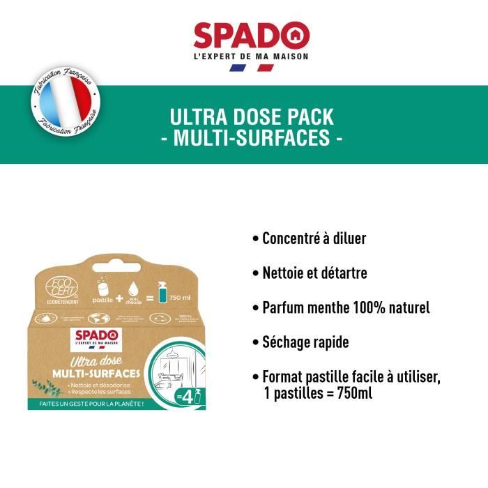 SPADO -Nettoyant multisurfaces -Ultra dose -Ecocert -Parfum menthe ...