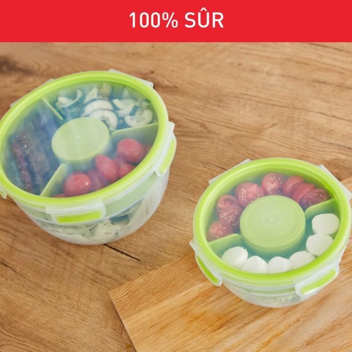 TEFAL Masterseal To Go Salad Box, Boîte alimentaire 1 L, 2 ...