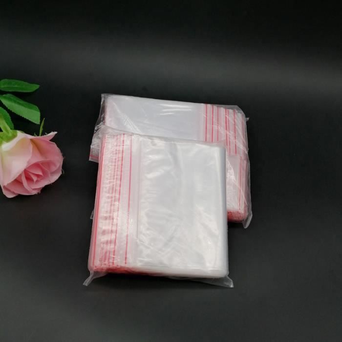SAC ALIMENTAIRE,10x15cm-PE Zip Lock Bag--Sac en plastique à fermeture ...