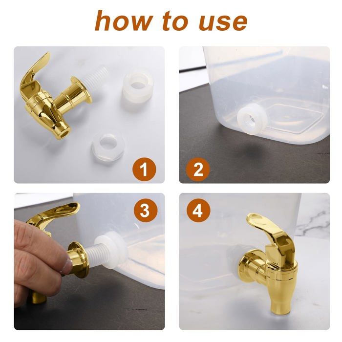 Lot de 2 becs verseurs dorés verre robinet poussoir distributeur boissons - La cave Cdiscount