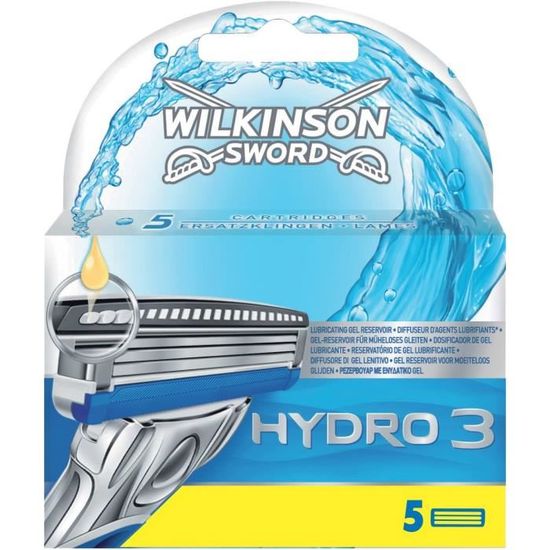 Wilkinson - Hydro 3 - Lames de rasoir pour Homme - Pack de 5 [415 ...