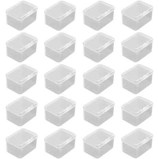 Petite Boite Plastique, 20 Pièces Carrées en Plastique Transparente ...
