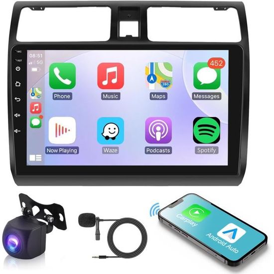 Android Autoradio Pour Suzuki Swift 2005-2010 Avec Sans Fil Apple Carplay Android Auto Navi Gps ...