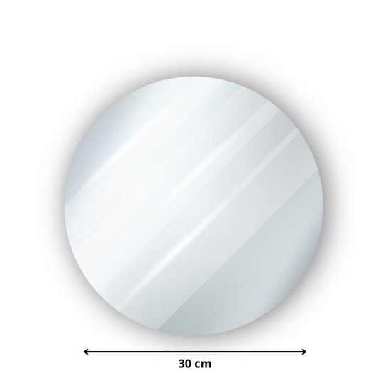 Rond verre acrylique miroir 3 mm - Diamètre 30 cm (300 mm) - Disque verre synthétique - Miroir ...
