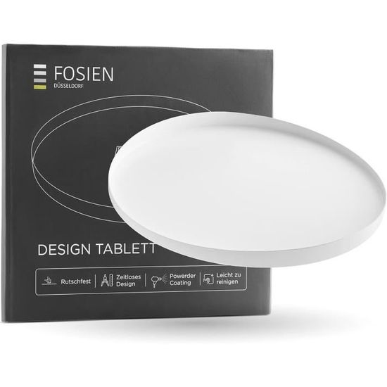 ® Plateau design noir en métal avec revêtement antidérapant sur le ...