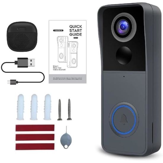Caméra Sonnette Vidéo Wifi Sans Fil Professionnelle Avec Carillon ...
