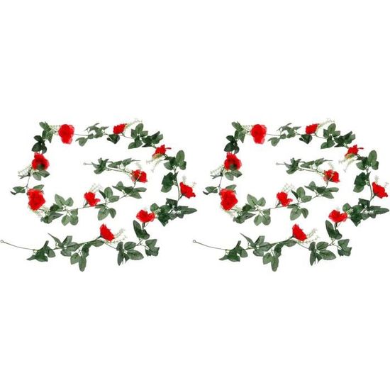 Lot De 2 Guirlandes De Fleurs Artificielles En Soie - 2,1 M - 10 Fleurs ...