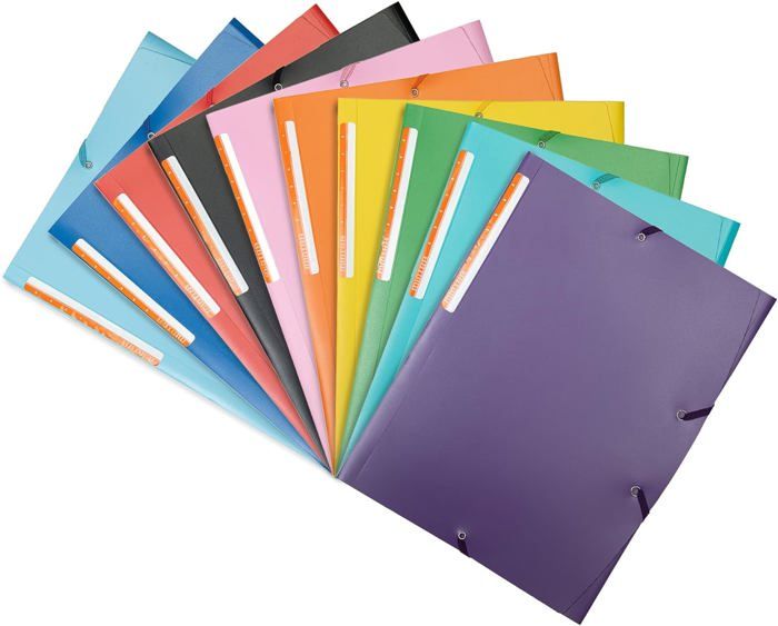 Lot De 10 Pochettes À 3 Rabats A4 Premium, En Polypropylène, Pochette 3 ...