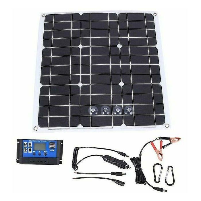 Kit de panneau solaire 200 W 200 W avec contrôleur solaire LCD 12 V pour bateau, camping-car ...