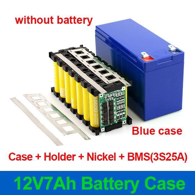 Blue Hold Nickel BMS--Boîtier de rangement pour batterie 12V 7Ah, 21 pièces, 18650 cellules ...