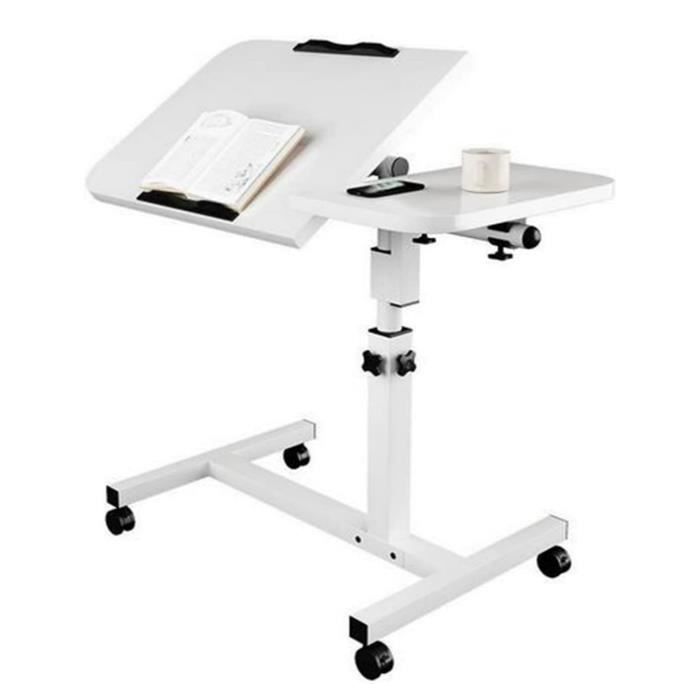 Table pour Ordinateur Portable avec Roues Réglable en Hauteur ...