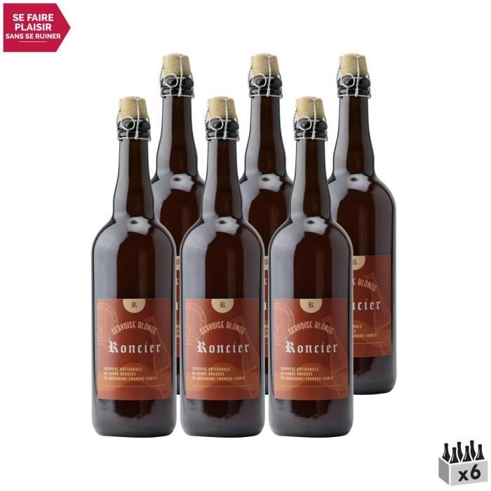 Roncier Cervoise Blonde - Brasserie Roncier - Lot de 6x75cl - Bière d ...