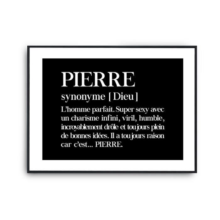 Affiche Décoration Murale - Pierre - Humour - Qualité Premium - A2 ...
