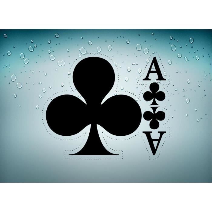 Autocollant sticker jeux as de treffle carte A r2 - Cdiscount Auto
