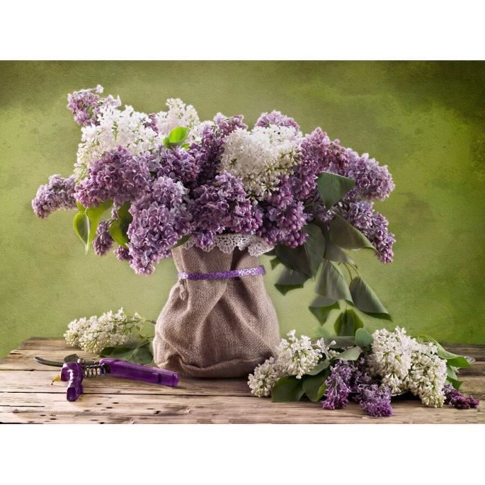 Tableau-Toile,peinture diamant fleur Lilac,broderie complète 5D,points ...