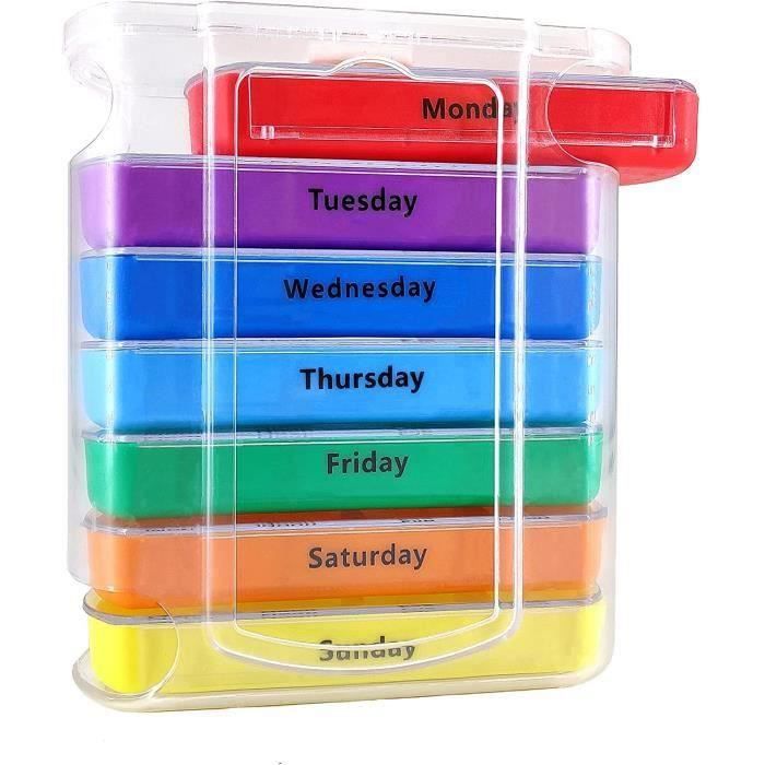 Pilulier,Pill Box,Pilulier Semainier (4 fois par jour) Weekly Pill ...